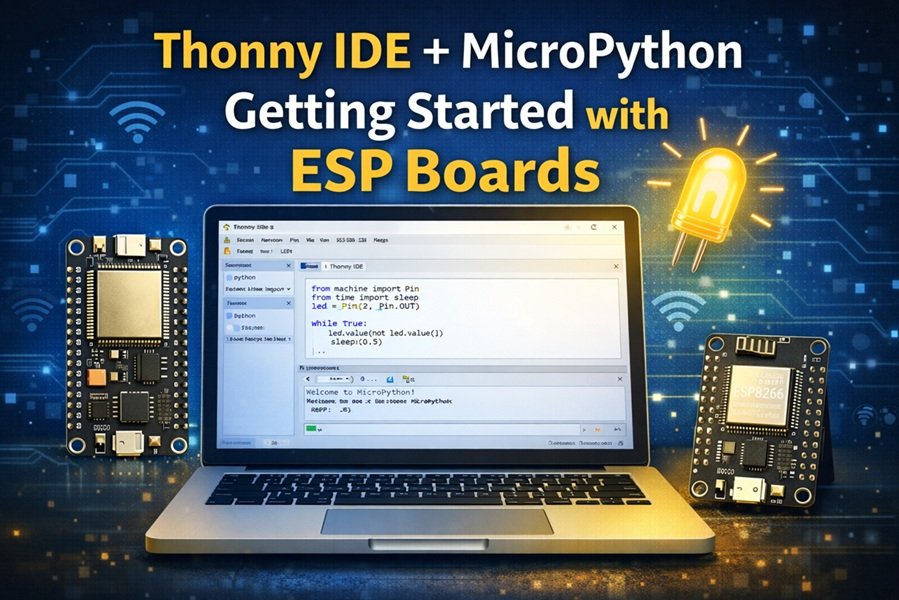 Getting Started with Thonny MicroPython IDE for ESP32 and ESP8266 - IoTbyHVM